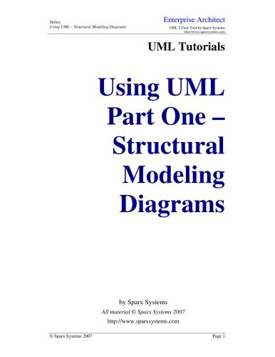 دانلود کتاب Using UML. Part One. Structural Modeling Diagrams