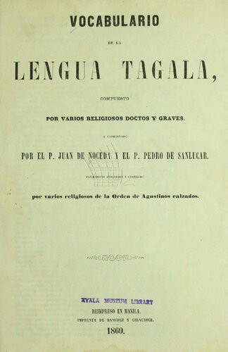 دانلود کتاب Vocabulario de la lengua tagala: compuesto por varios ...