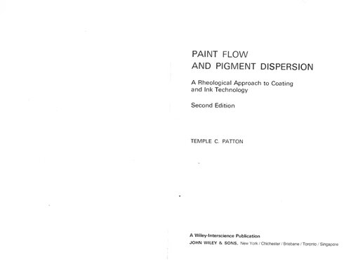 خرید و قیمت دانلود کتاب Paint Flow and Pigment Dispersion: A ...