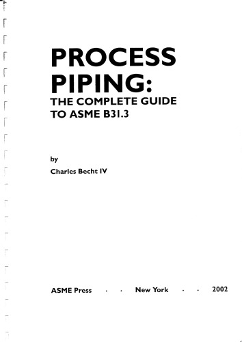 خرید و قیمت دانلود کتاب Process Piping: The Complete Guide to Asme B31 ...